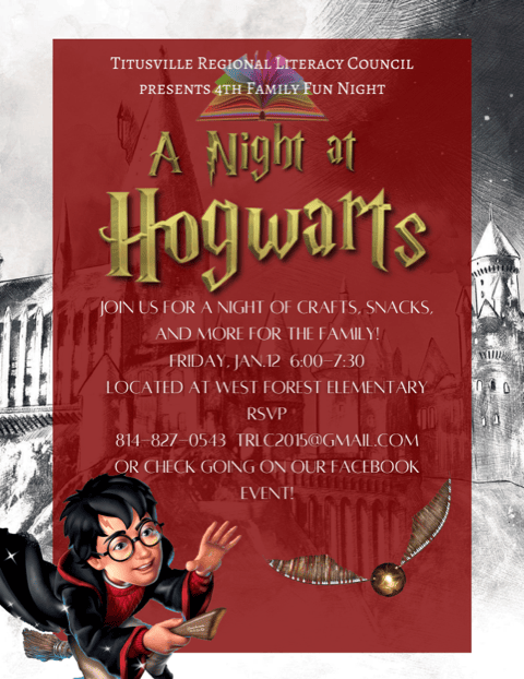 Family Fun Night - a Night at Hogwarts Information - Forest Area School ...